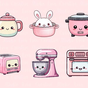 Kawaii Kitchen Clipart | 50 Cute Kitchen Tools | Cooking and Baking ...