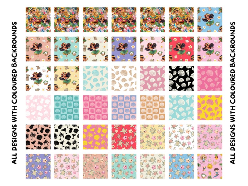 Hawaii Vibes Patterns 80 Kawaii Hawaii Seamless Patterns Tropical ...