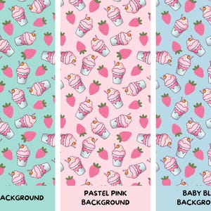 Kawaii Sweet Food Patterns | 40 Cute Seamless Digital Patterns ...