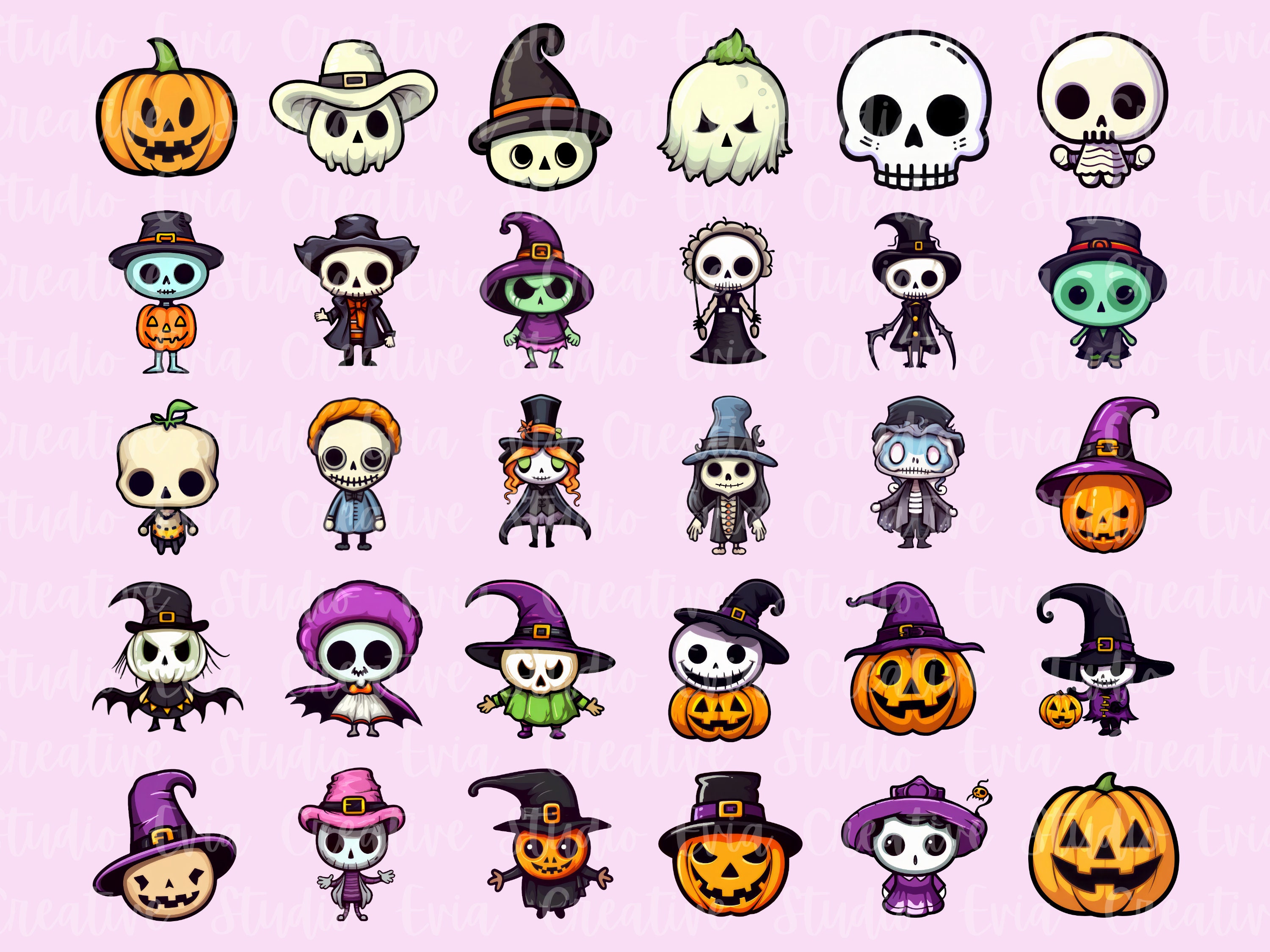 Halloween Characters | 60 Cute Gothic Personality | Creepy Pumpkin ...