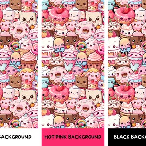 Kawaii Sweet Food Patterns | 40 Cute Seamless Digital Patterns ...