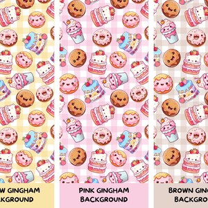 Kawaii Sweet Food Patterns | 40 Cute Seamless Digital Patterns ...