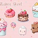 Kawaii Sweet Food Clipart | 30 Cute Sweet Treats Clipart | Cute ...