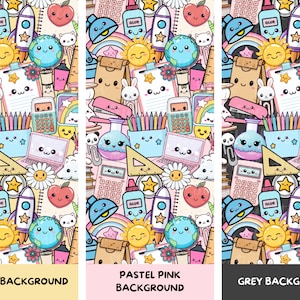 Kawaii School Patterns | 60 Cute School Seamless Patterns | Back to ...