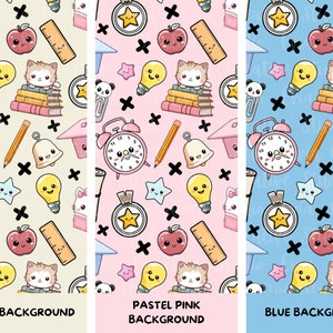 Kawaii School Patterns | 60 Cute School Seamless Patterns | Back to ...