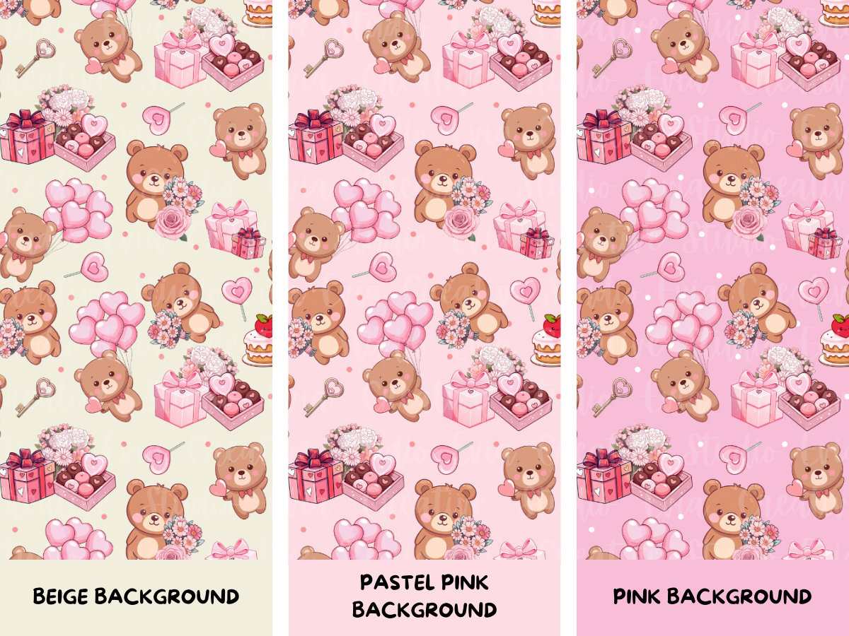 Kawaii Valentine Patterns 50 Seamless Valentine Patterns Cute Kawaii ...