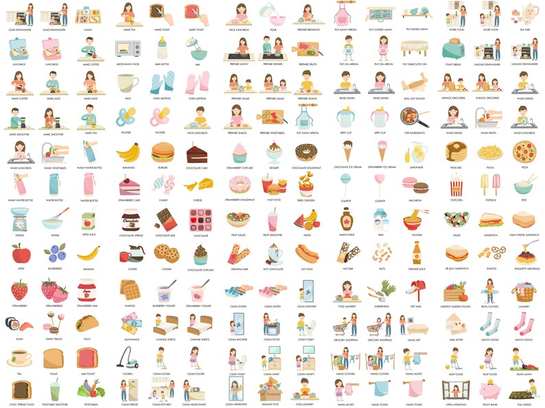 Editable Daily Routine Cards for Kids Daily Chore Chart Visual Schedule ...