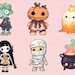 Kawaii Halloween Clipart | 100 Cute Halloween Graphics | Scary Monster ...