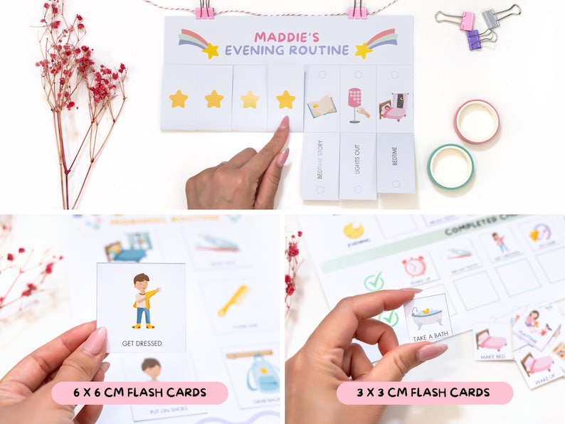 Editable Daily Routine Cards for Kids Daily Chore Chart Visual Schedule ...