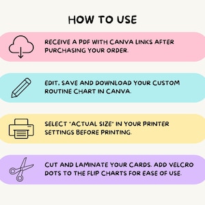 Editable Daily Routine Cards for Kids Daily Chore Chart Visual Schedule ...