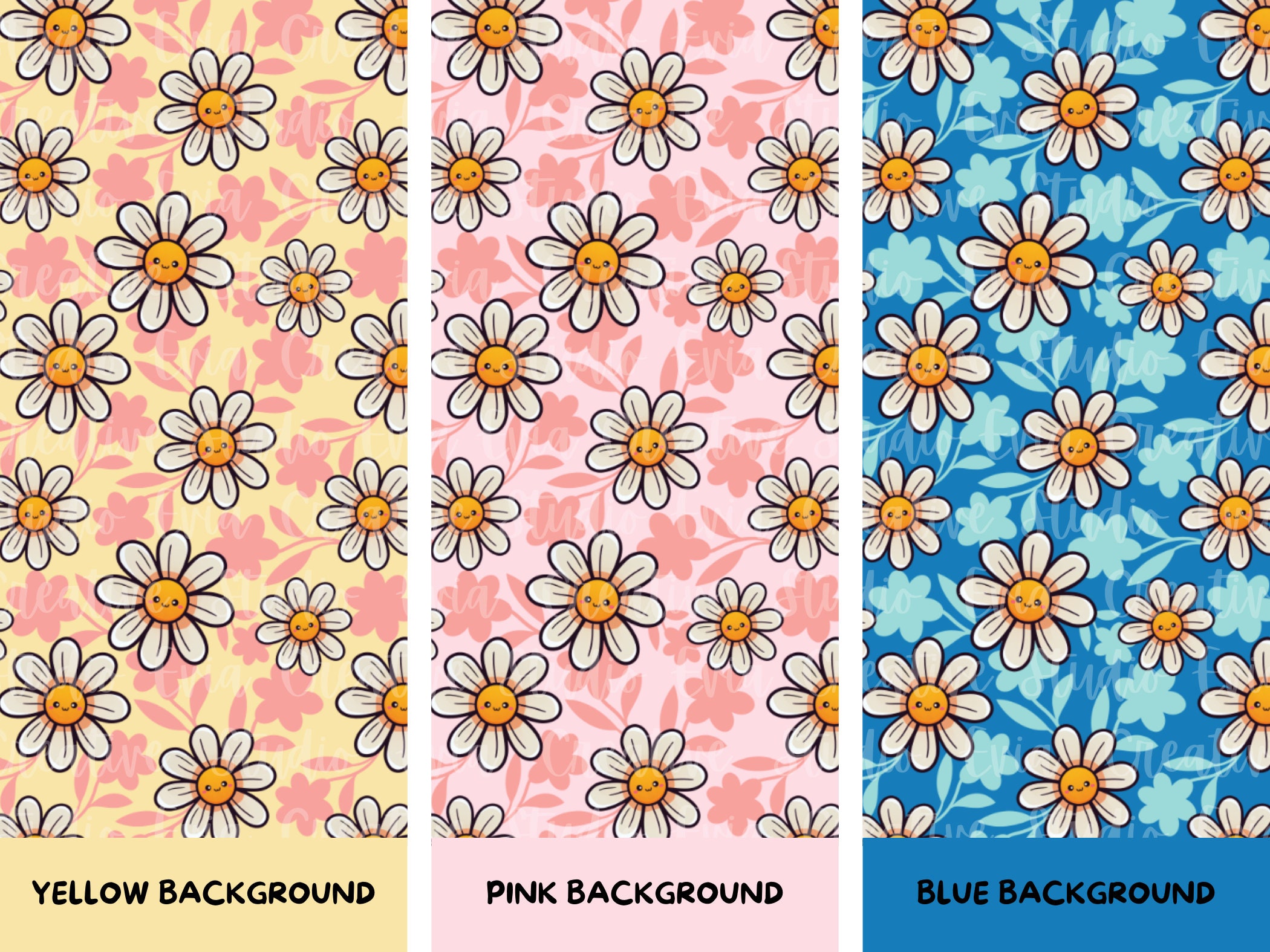 Retro Groovy Patterns 70 Hippie Seamless Patterns Retro Vibes Kawaii ...