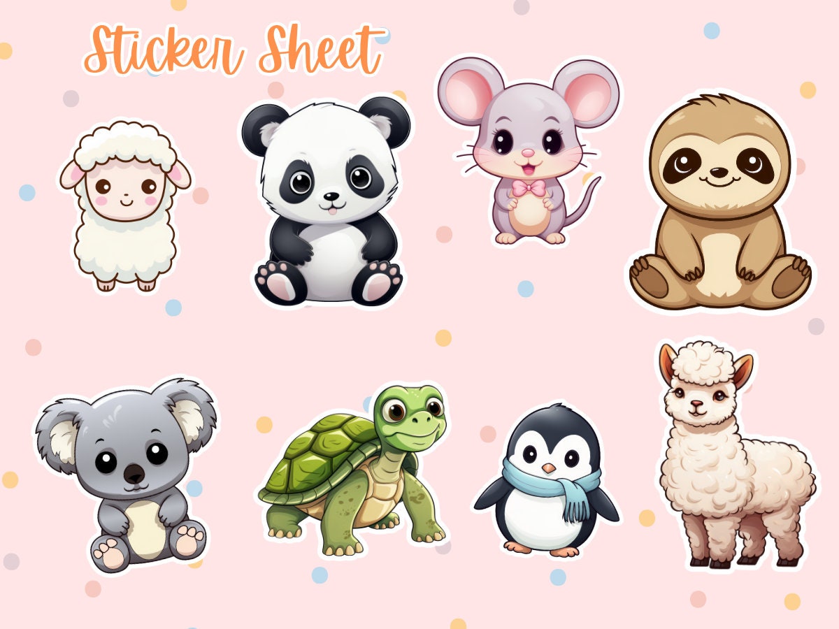Cute Animals Clipart | A-Z Animal Graphics | Kawaii Animals Clipart ...