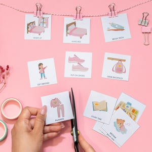 Editable Daily Routine Cards for Kids Daily Chore Chart Visual Schedule ...