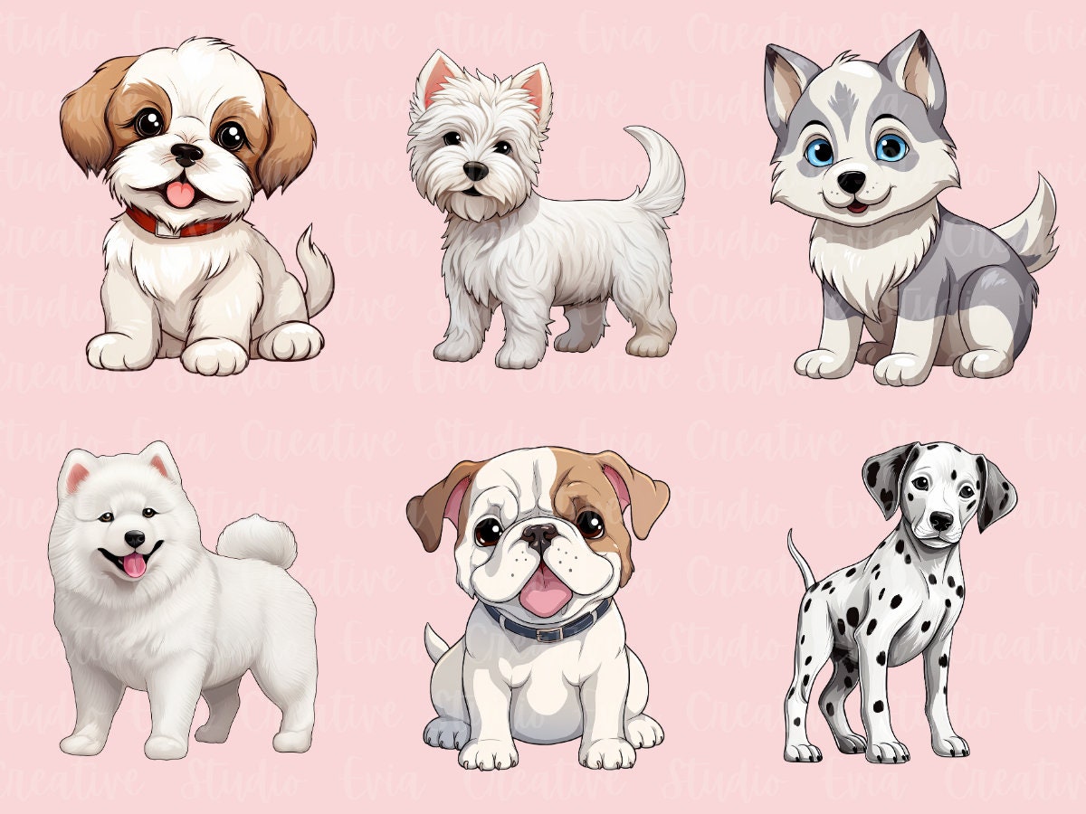 Cute Dogs Clipart 60 Dog Graphic Designs Pet Dog Dog Breeds PNG and ...