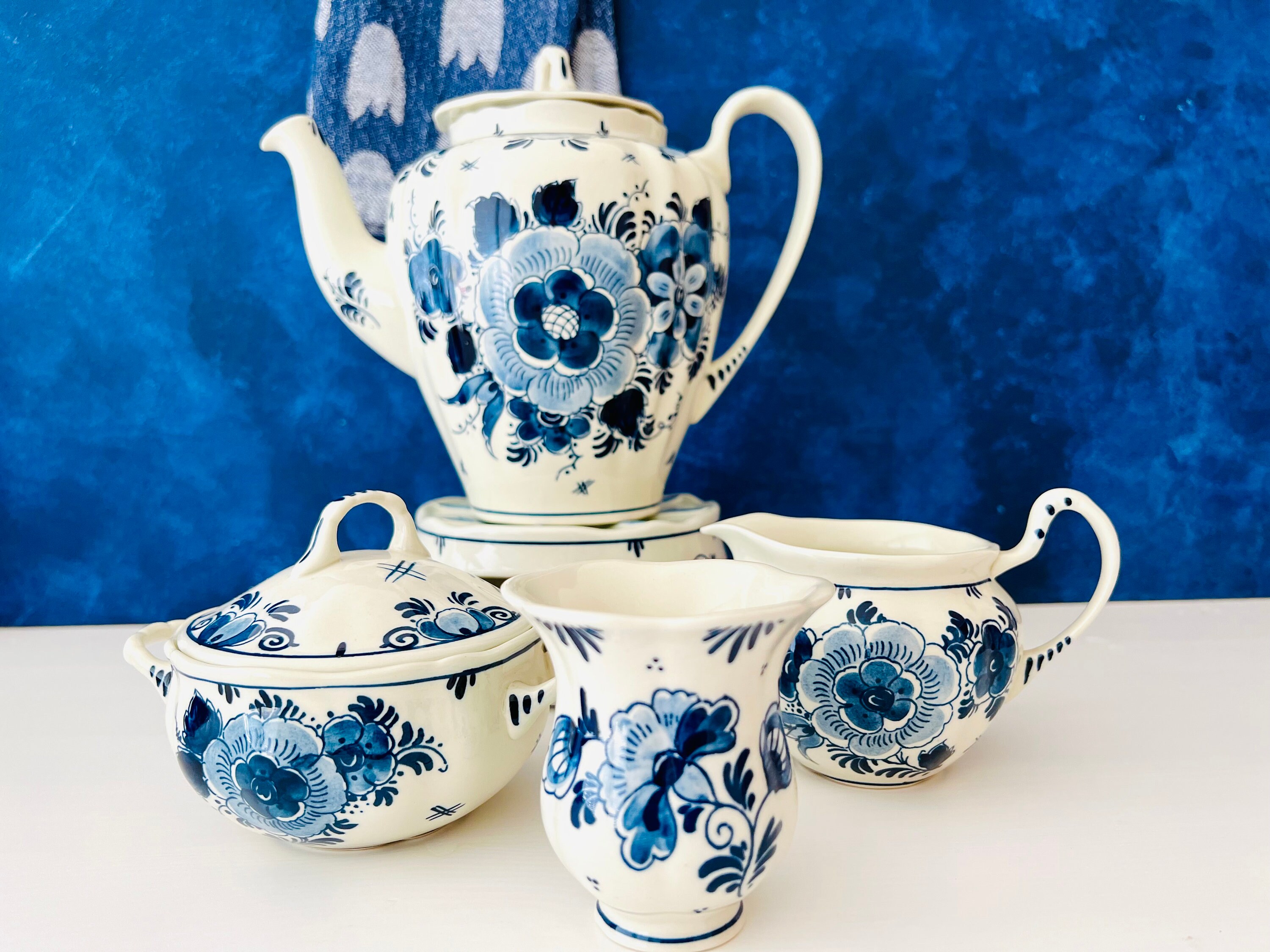Antique Delft Blue Coffee or Tea Set, Delftware Tableware, Delft Lover ...