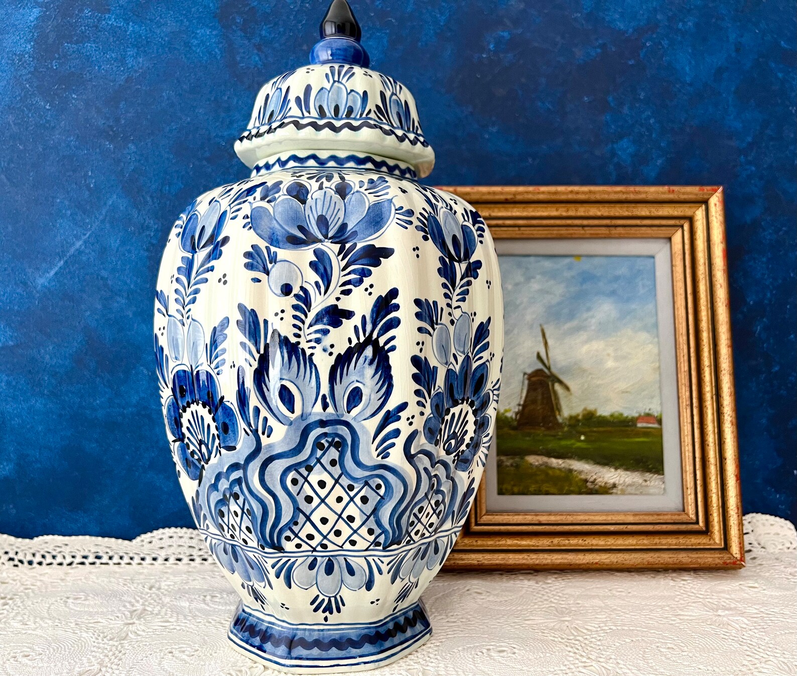 Delft Vase / Delft Ginger Jar / Delft Urn / Hand Painted / Hand Crafted ...