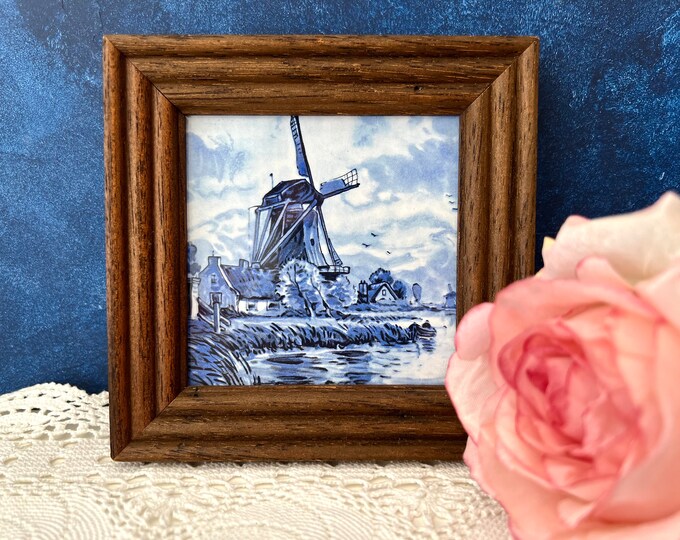 Old Dutch Tile With Mill / Delft Tile With Mill / Dutch Landscape ...