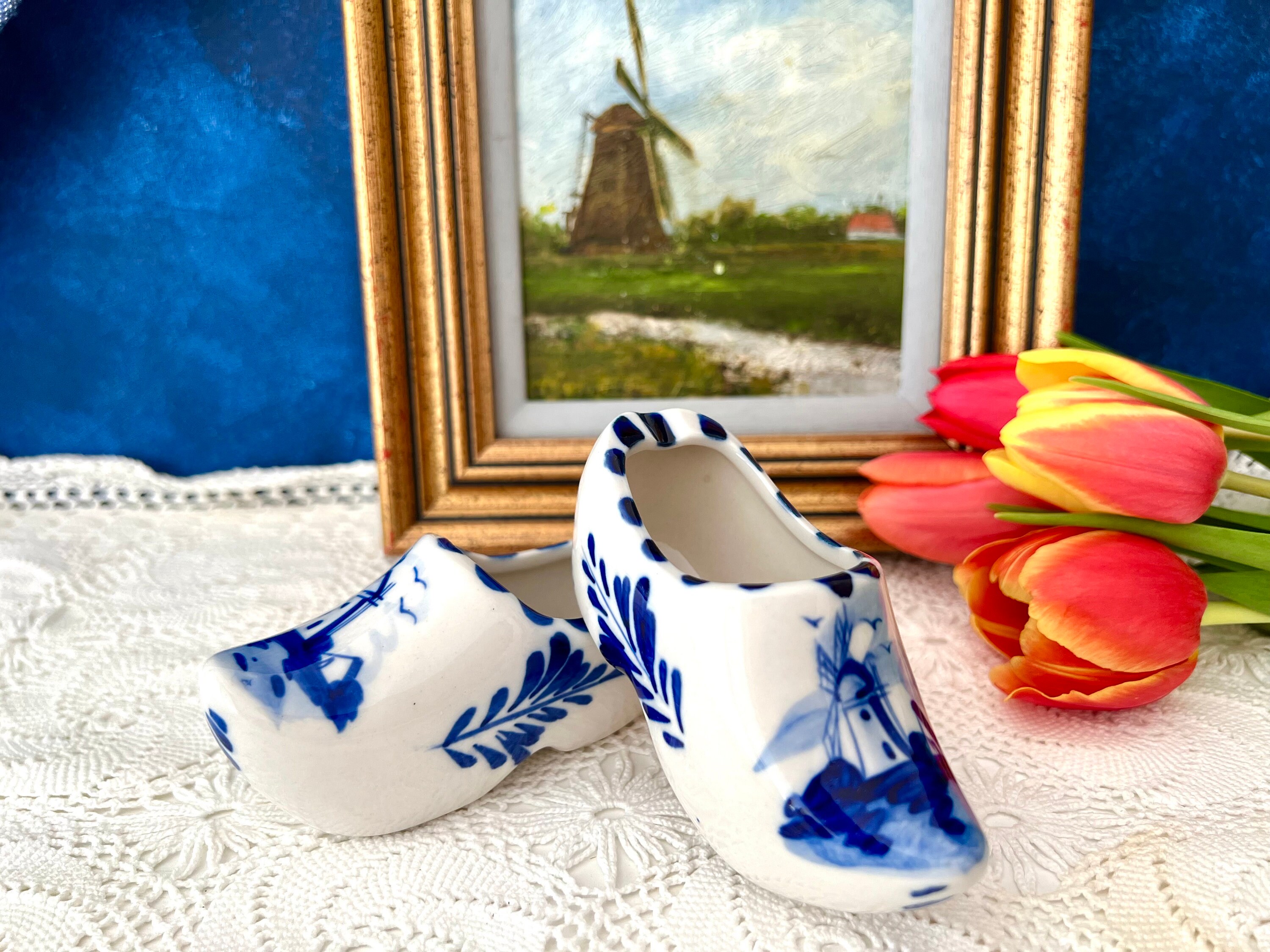 Delft Blue Clogs From Holland / Dutch Clogs / Delft Blue Clogs / Hand ...