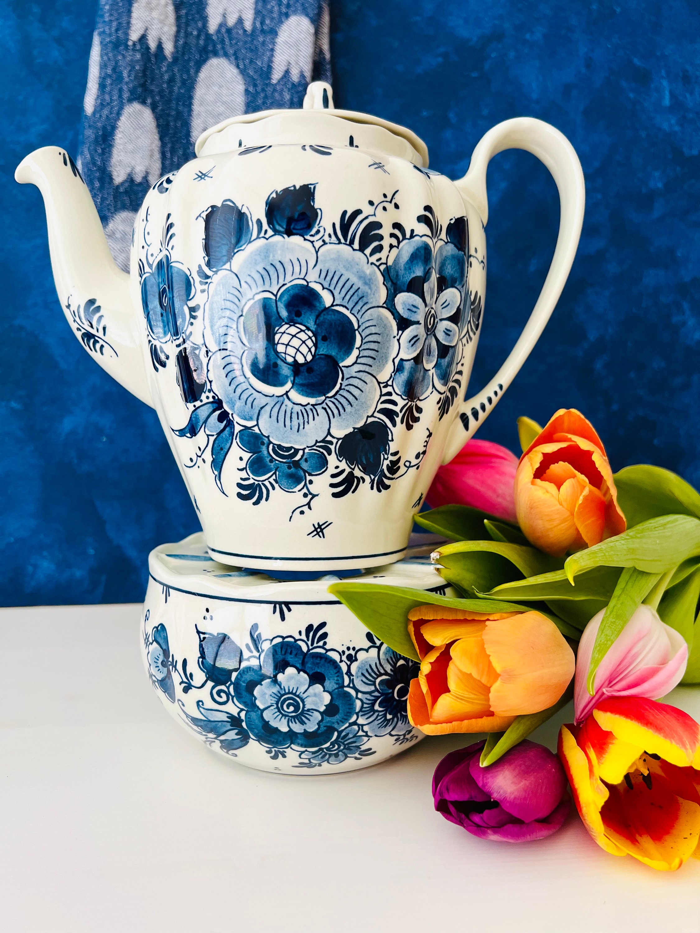 Antique Delft Blue Coffee or Tea Set, Delftware Tableware, Delft Lover ...