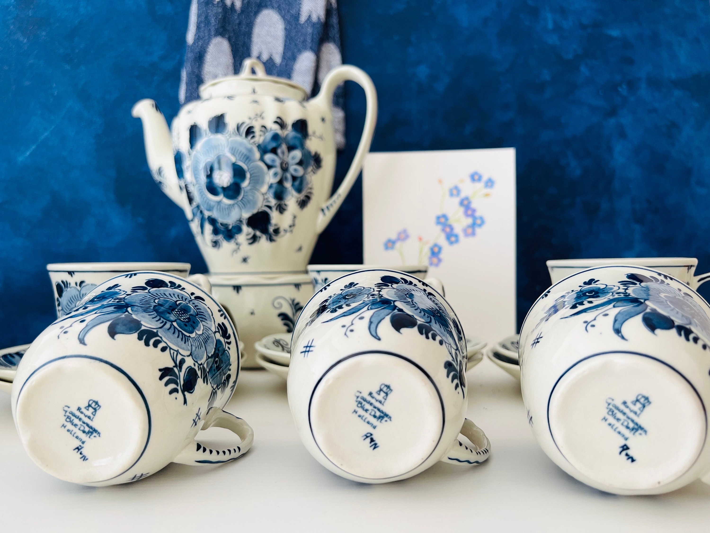 Antique Delft Blue Coffee or Tea Set, Delftware Tableware, Delft Lover ...