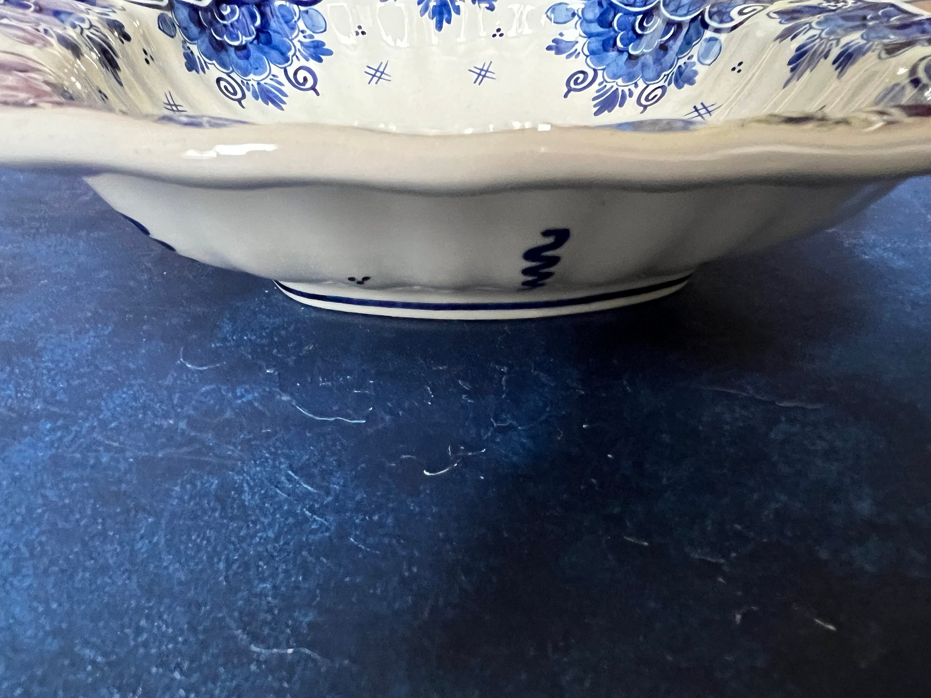 Antique Delft Blue Bowl / Hand Painted / Delft Charger / Made in ...