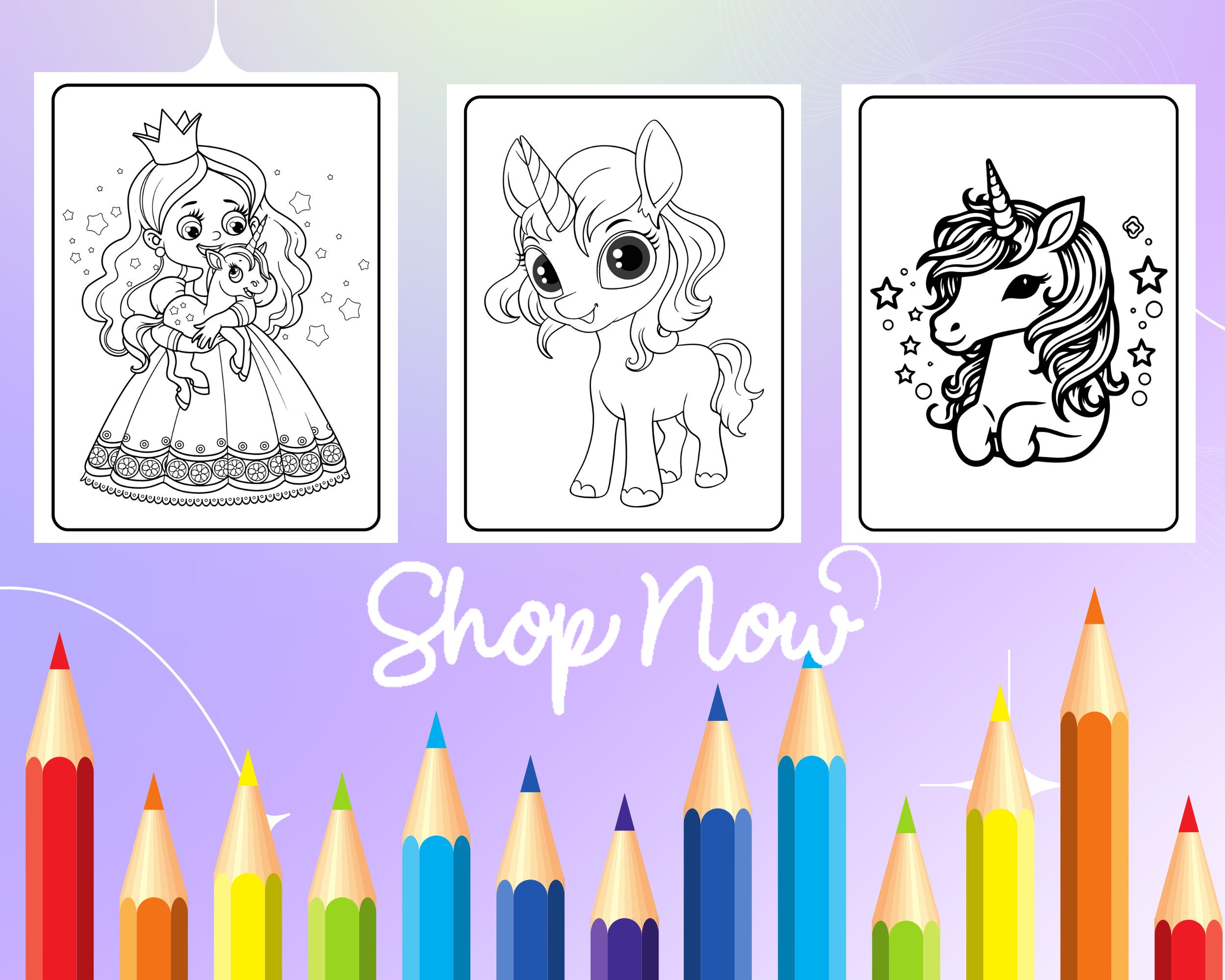 Cute UNICORN Coloring Pages for Kids , Unicorn Coloring Pages ...