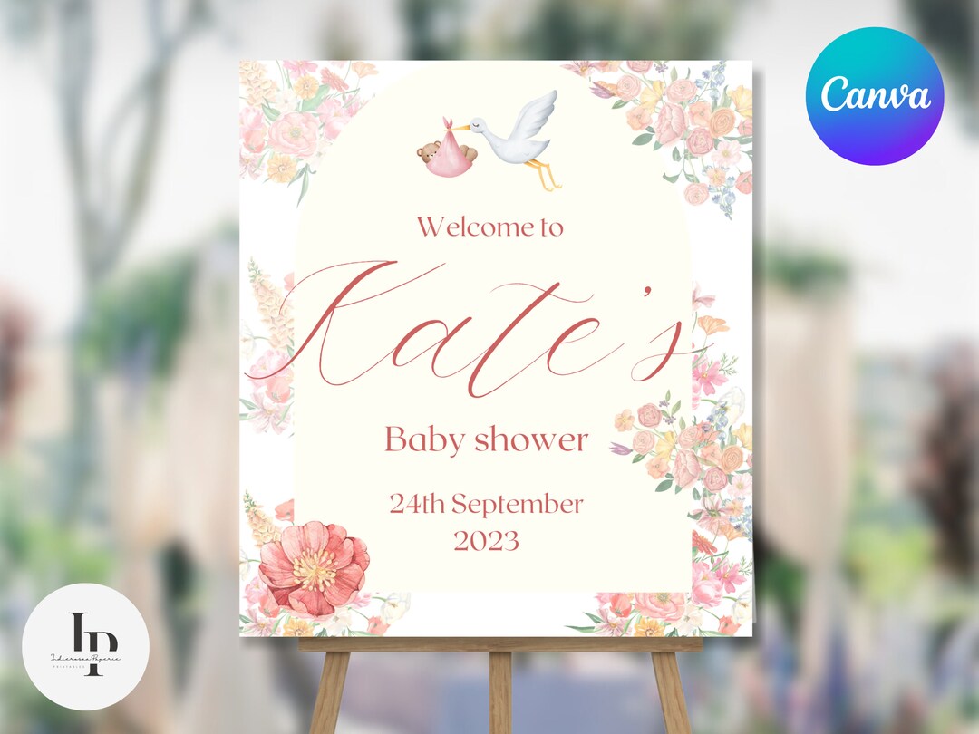 Baby in Bloom Sign baby Shower Welcome Sign Fbs1 - Etsy