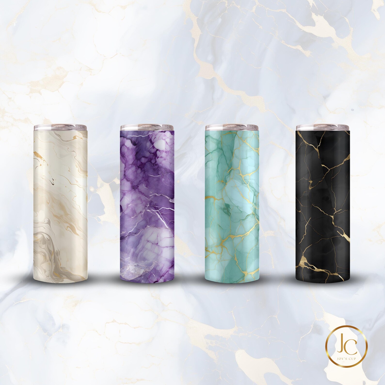 30 Seamless Gold Marble Tumbler Bundle, Marble Tumbler Custom, Marble ...