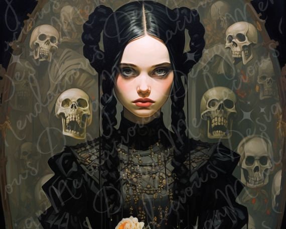 Addams Family Portraits: Capturing the Elegance of Eccentricity - Etsy