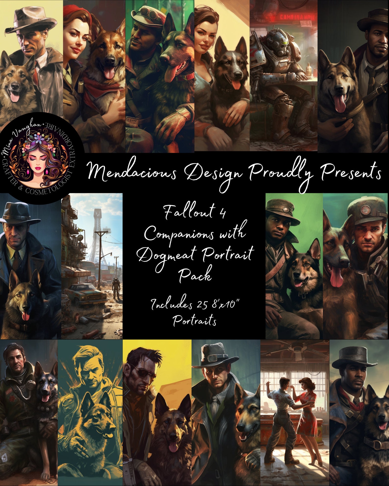 Fallout 4 Fan Art Pack 25 Portraits of Your Favorite Companions With ...