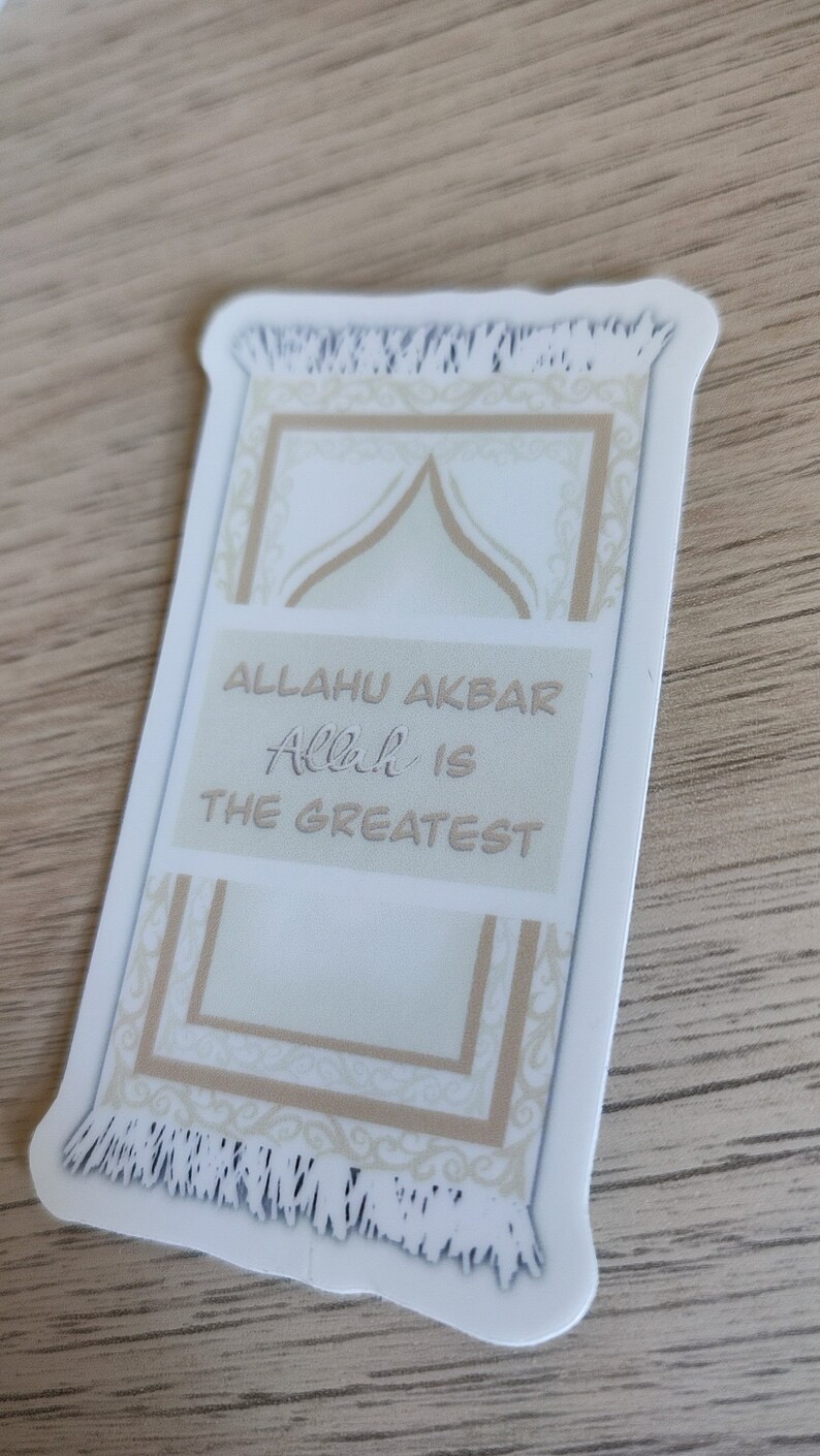 Sticker Prayer Mat allahu Akbar, Allah is the Greatest Islamic Reminder ...