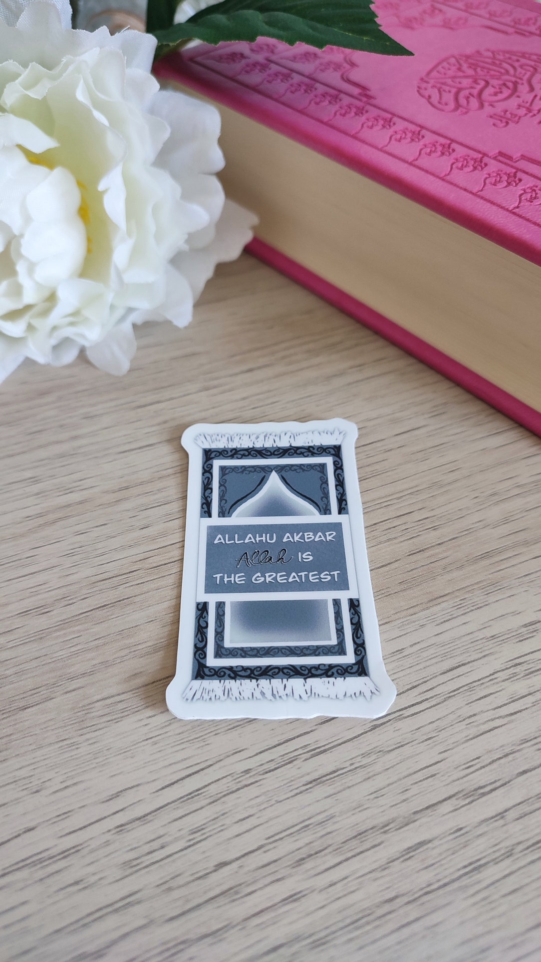 Sticker Prayer Mat "allahu Akbar, Allah is the Greatest" Islamic ...