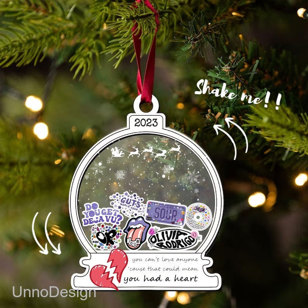 Olivia Rodrigo Christmas Shaker Ornament Guts Album Olivia - Etsy