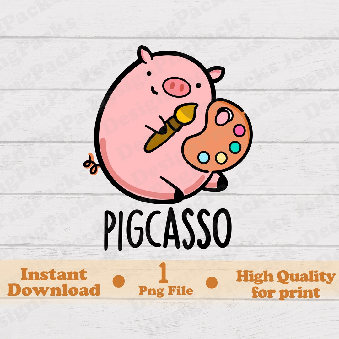 Pigcasso Png, Piggy, Animal Png, Cute Pig, Funny Png, Picasso ...