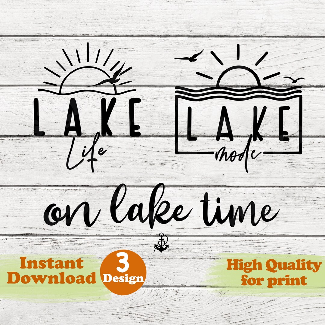 Lake Life Design Pack, Lake Life Bundle Png, Lake Beach Png, Shirt ...