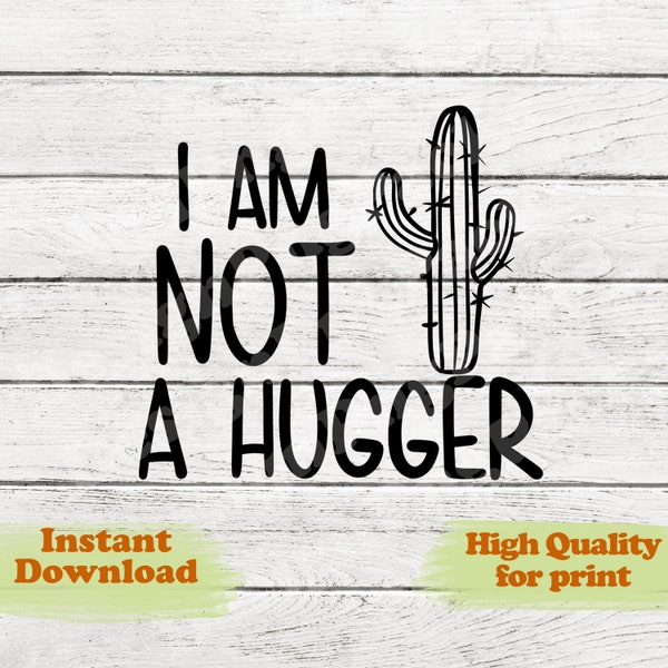 I Am Not a Hugger Svg - Etsy