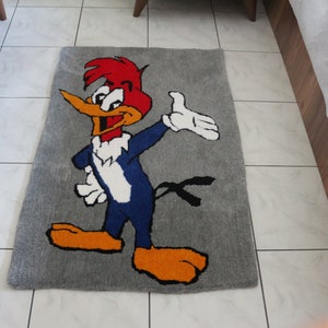 Woody Woodpecker Tufted Rug Cartoon Carpet Custom Tufted - Etsy