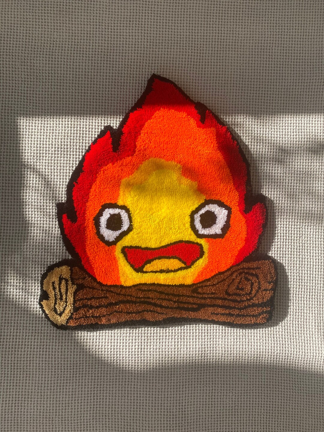 Calcifer Tufted Rug, Anime Tufted Rug, Cute Rug,howl's Moving Castle ...