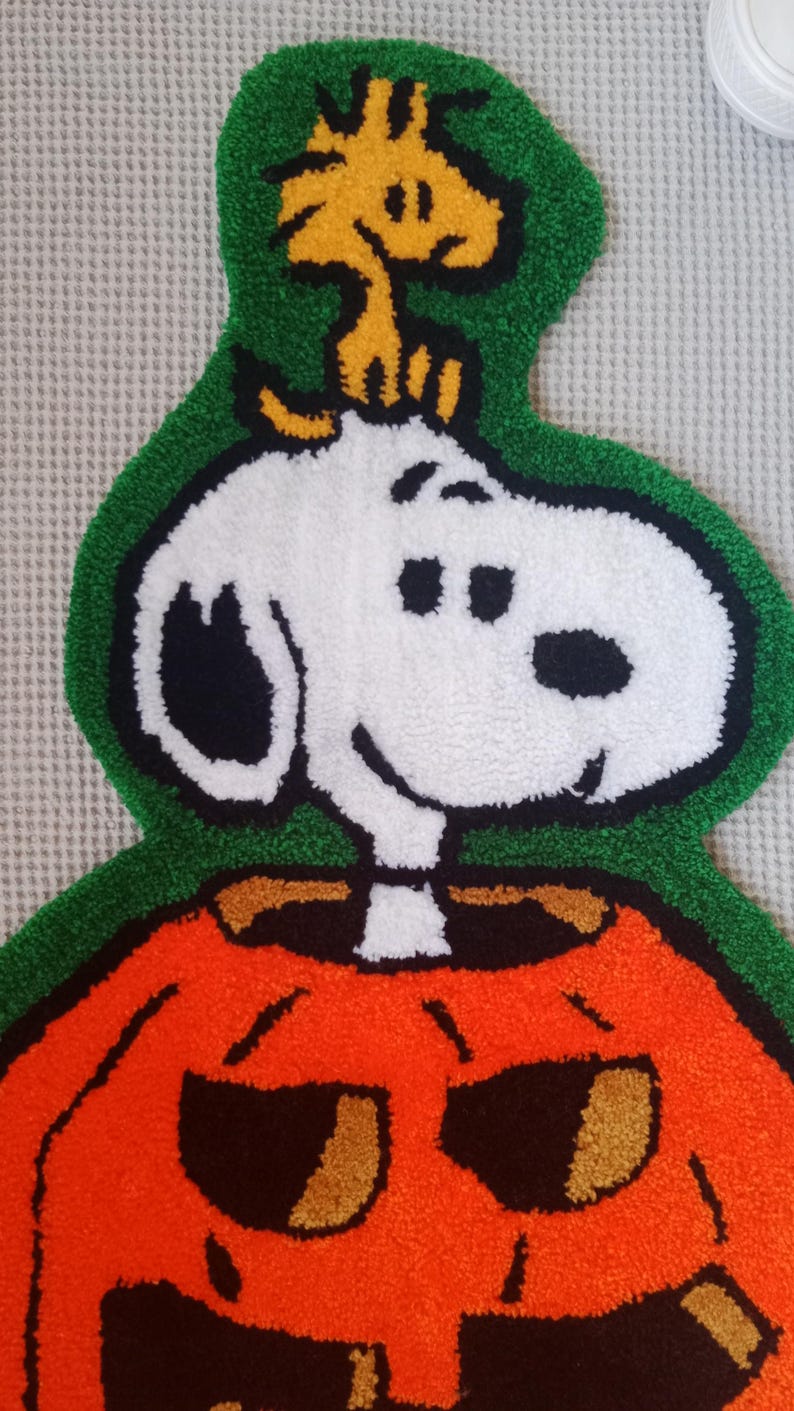 Snoopy Rug, Snoopy Halloween Decor, Pumpkin Snoopy - Etsy