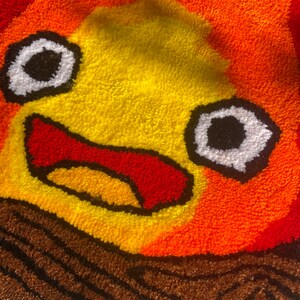 Calcifer Tufted Rug, Anime Tufted Rug, Cute Rug,howl's Moving Castle ...