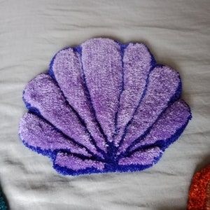 Sea Shell Tufted Rug for Living Room Bedroom Beach House Decor Carpet ...