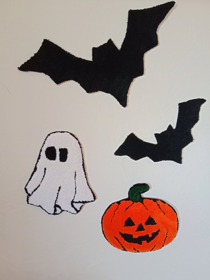 Spider Web Tufted Rug Wall Hanginghandmade Halloween Decor - Etsy