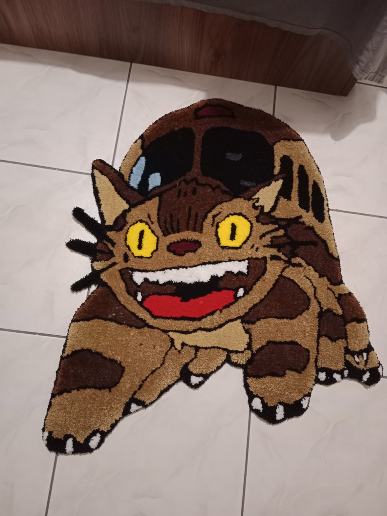 My Neighbor Totoro Catbus Tufted Rug Anime Tufted Rug Cute - Etsy