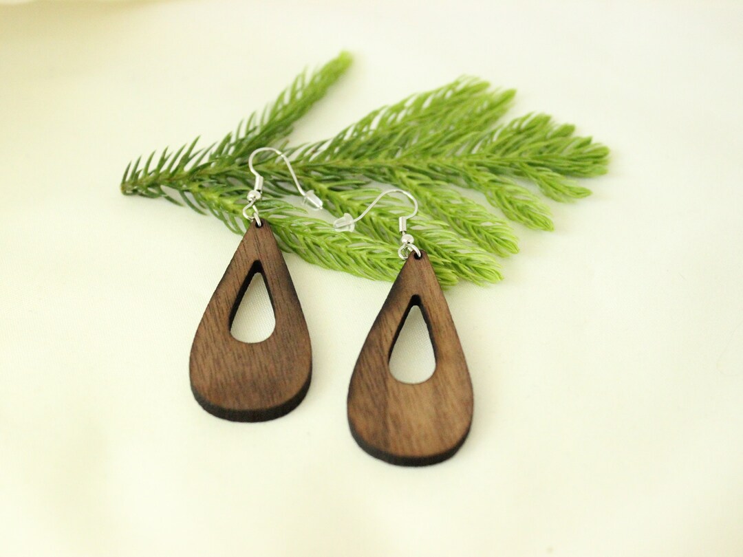 Tear Drop Laser Cut Ear Rings - Etsy