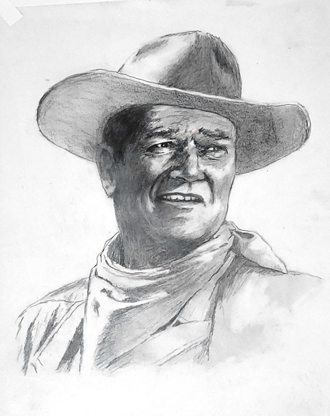 John Wayne Pencil Drawing - Etsy