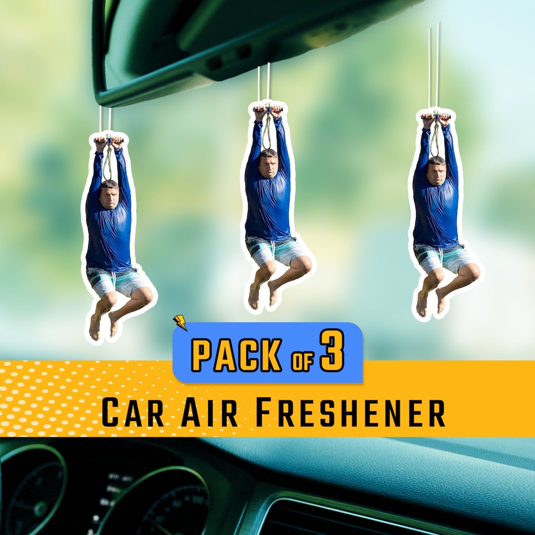 Tim Robinson on a Zipline Meme Car Air Freshener - Etsy