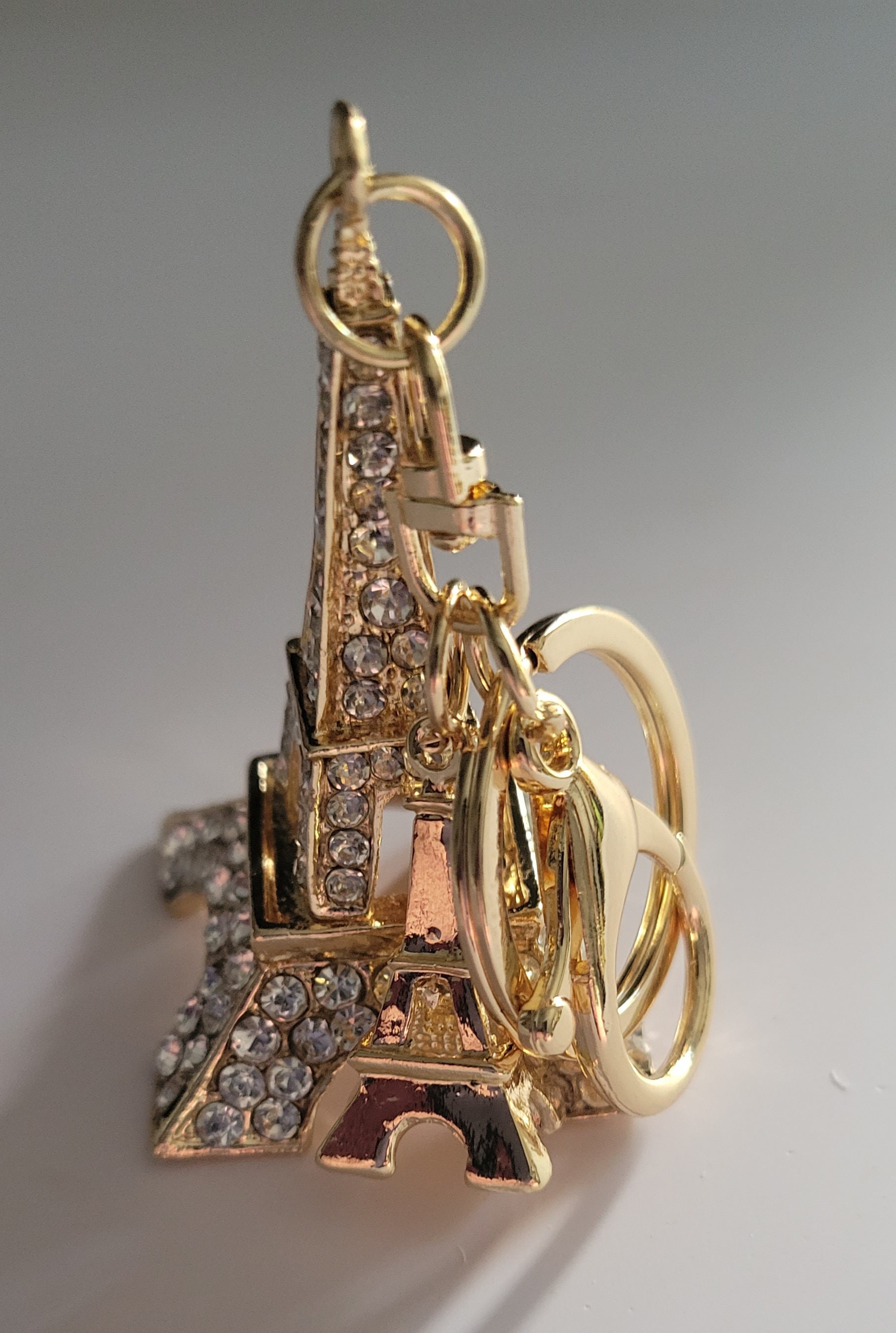 Eiffel Tower Keychain. Shiny Keychain. Big & Small Eiffel Tower. Eiffel ...