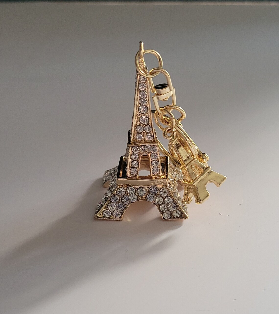 Eiffel Tower Keychain. Shiny Keychain. Big & Small Eiffel Tower. Eiffel ...