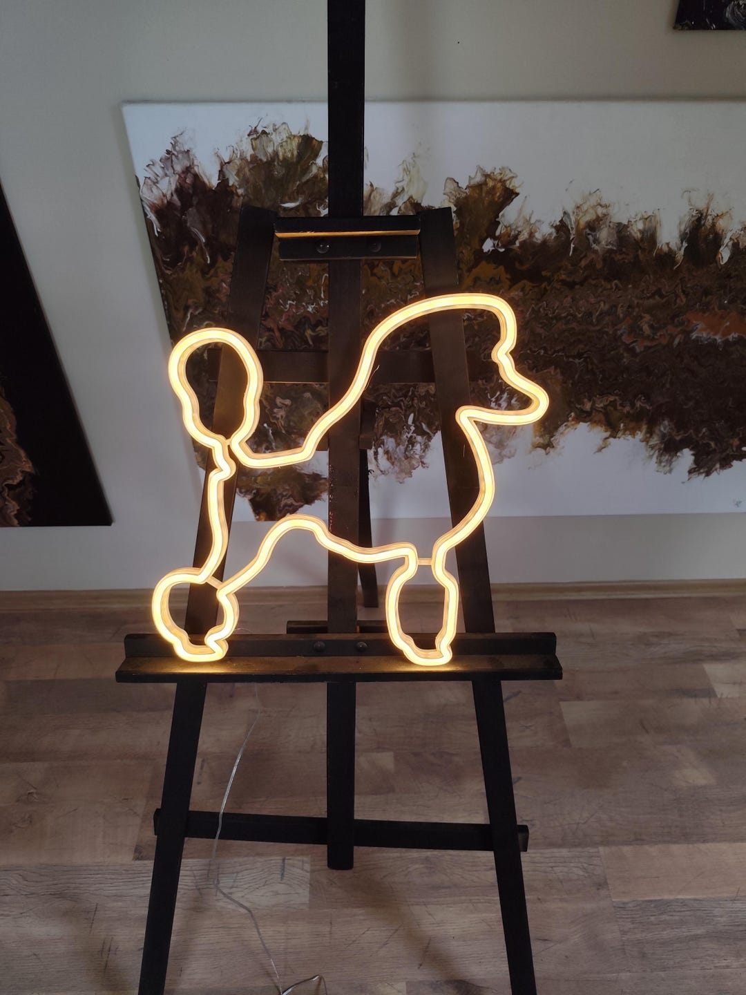 Poodle LED Neon Sign, Custom Dog Pet Wall Art Decor, RGB 11 Colors ...