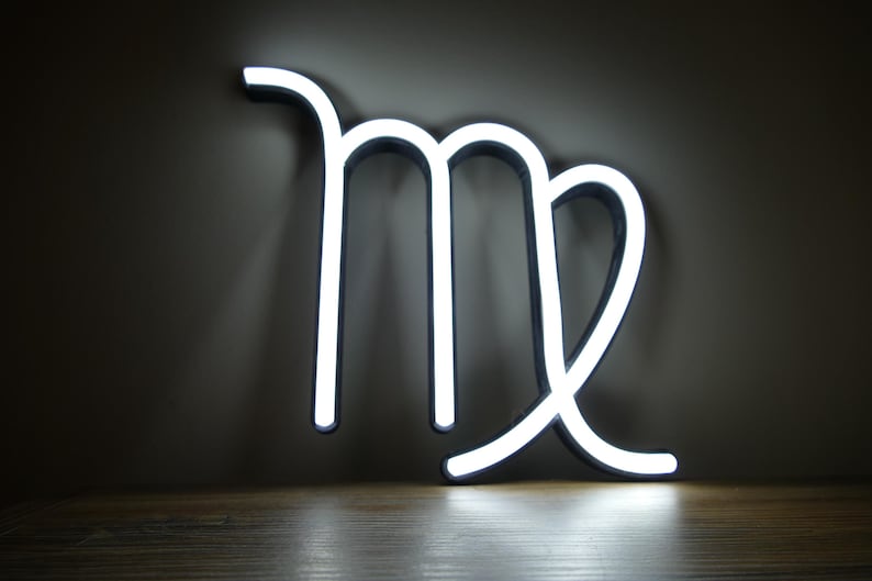 Virgo Neon LED Sign Zodiac LED Wall Art Astrology Gifts Horoscope Sign ...